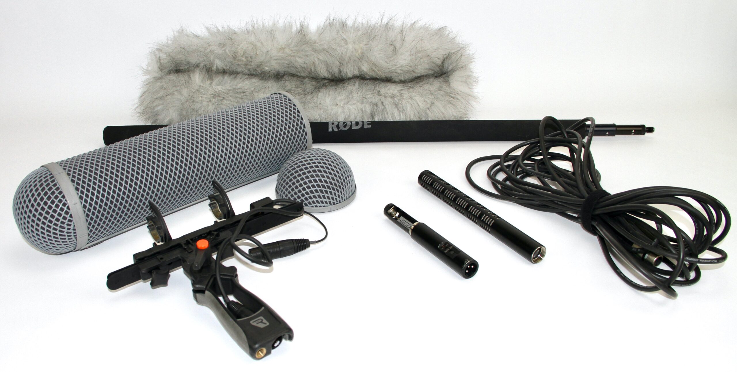 Rycote Windshield with ME-66/K6 mic, Boom Pole, windscreen and ...