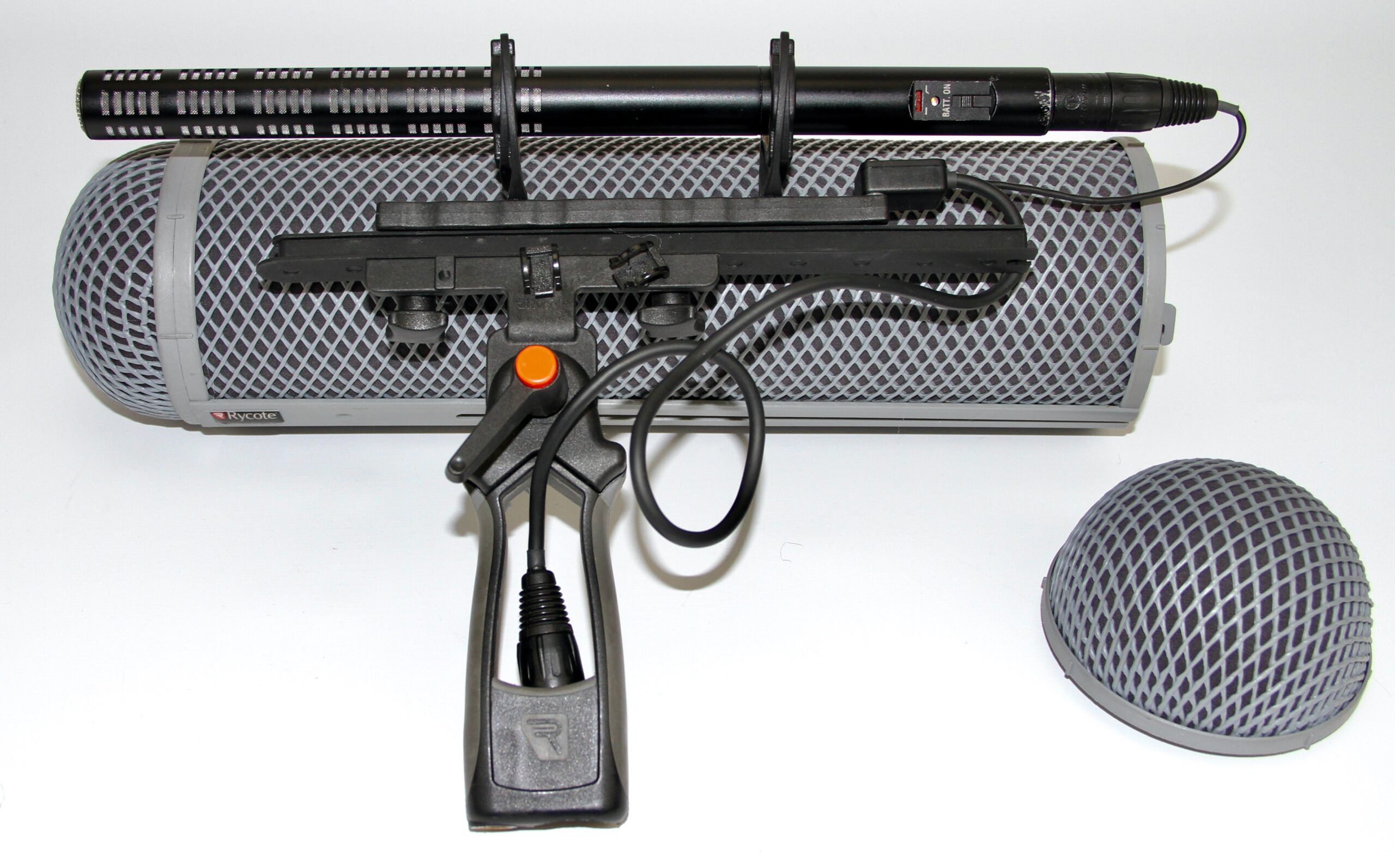 Rycote Windshield with ME-66/K6 mic, Boom Pole, windscreen and ...