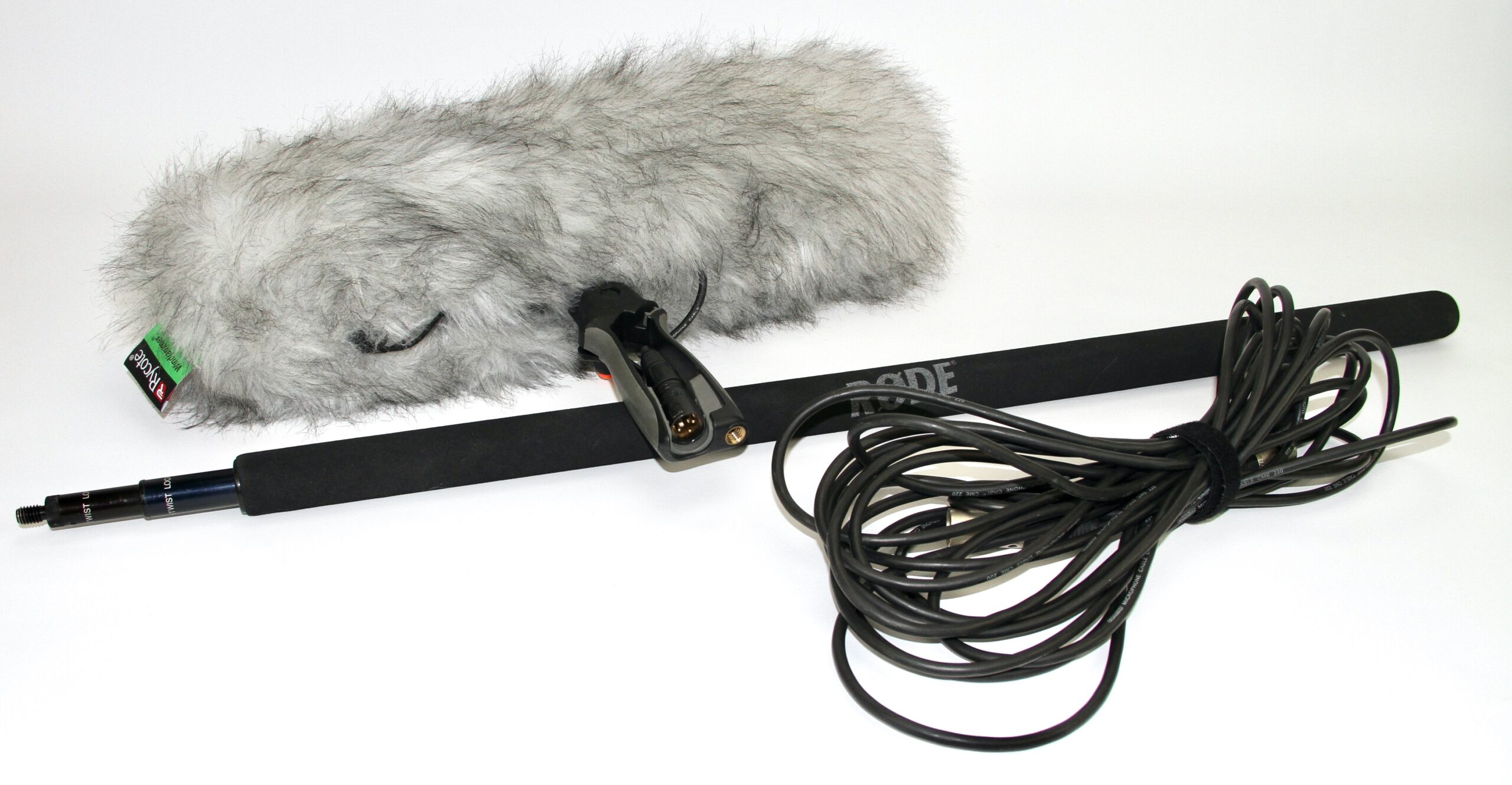 Rycote Windshield with ME-66/K6 mic, Boom Pole, windscreen and ...